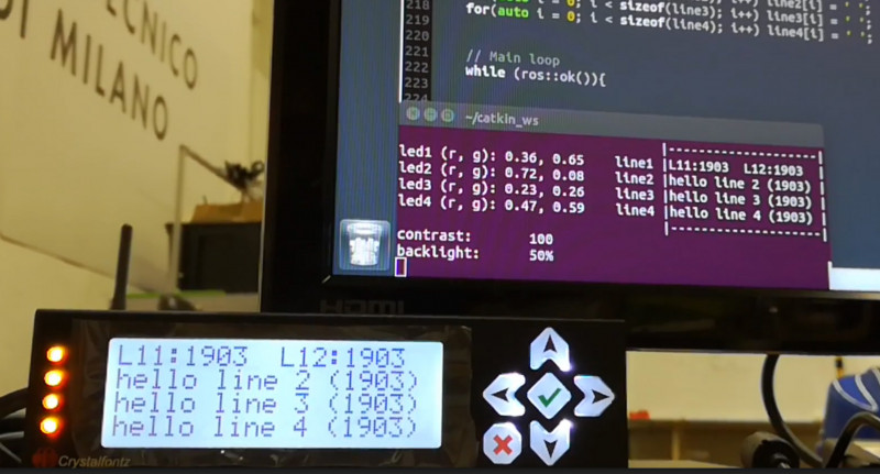 Crystalfontz 635: Integral component of an open-source ROS