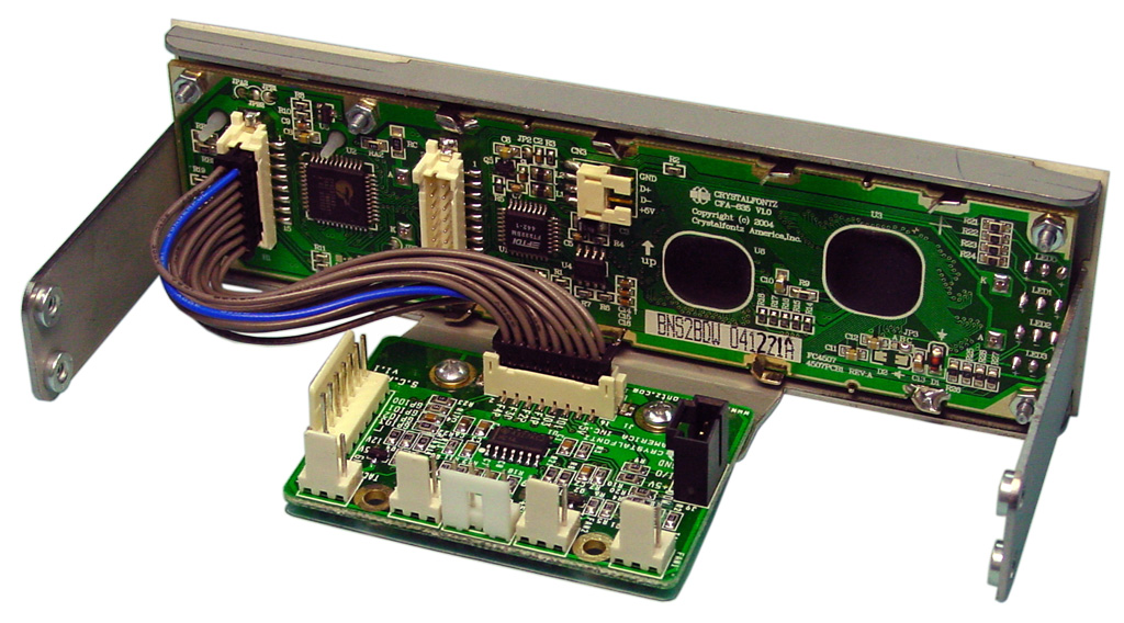 Brushed Aluminum Drive Bay Overlay from Crystalfontz