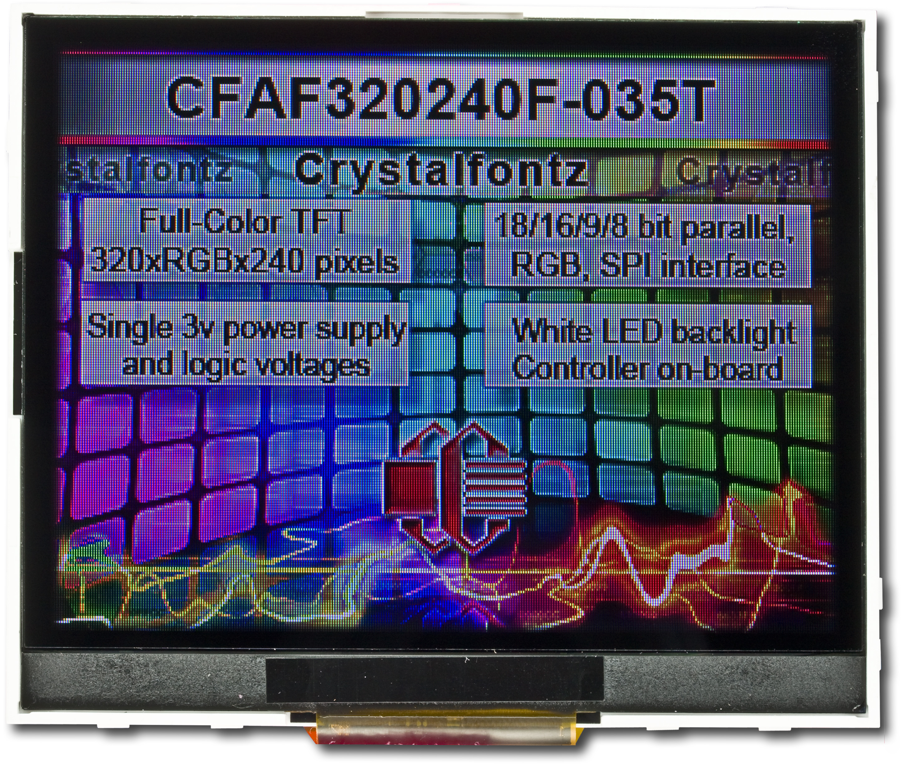 320x240 3.5" Full Color TFT LCD (CFAF320240F035T)