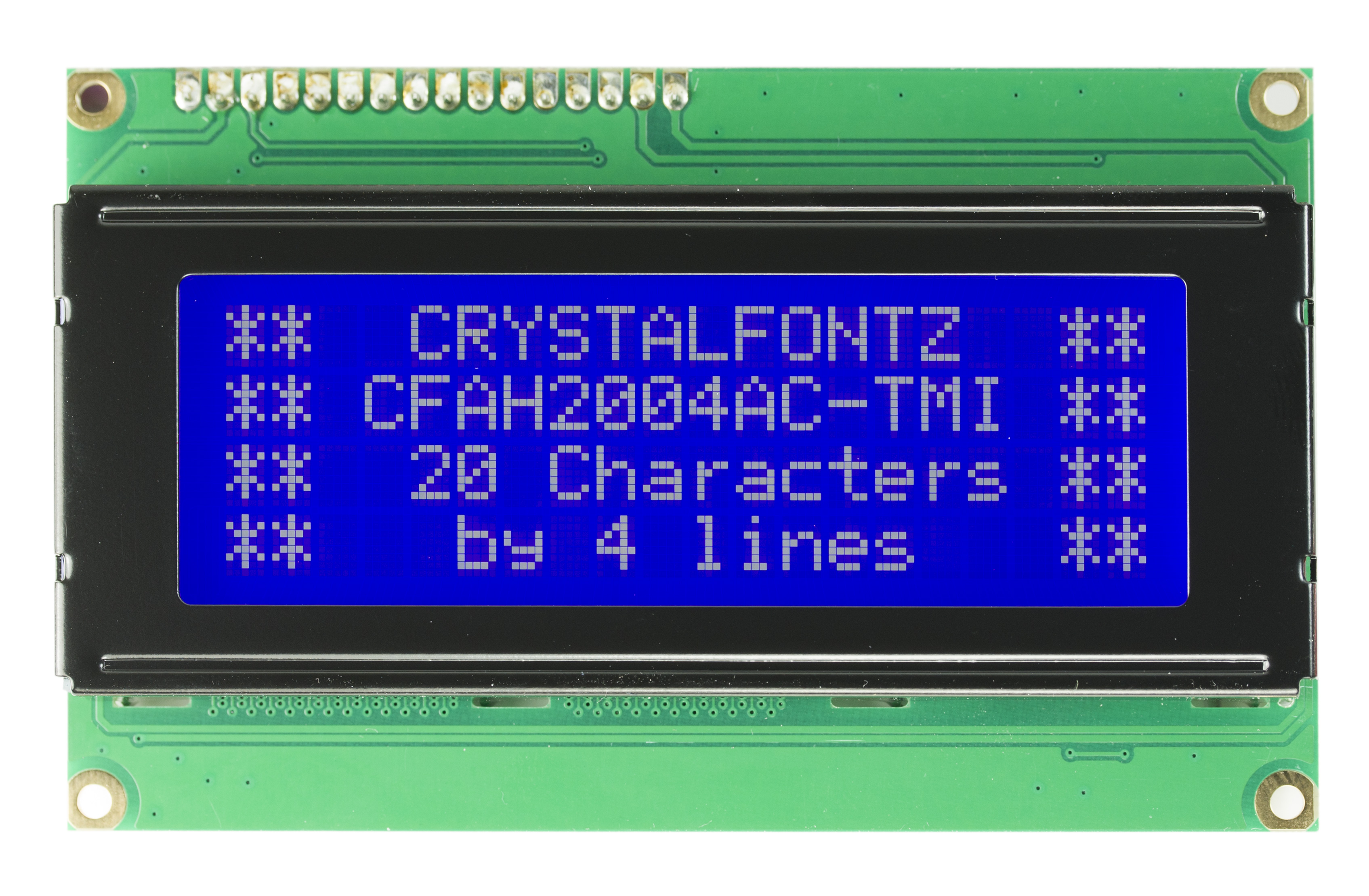 20x4 I2C Character LCD (CFAH2004ACTMIEW) from Crystalfontz