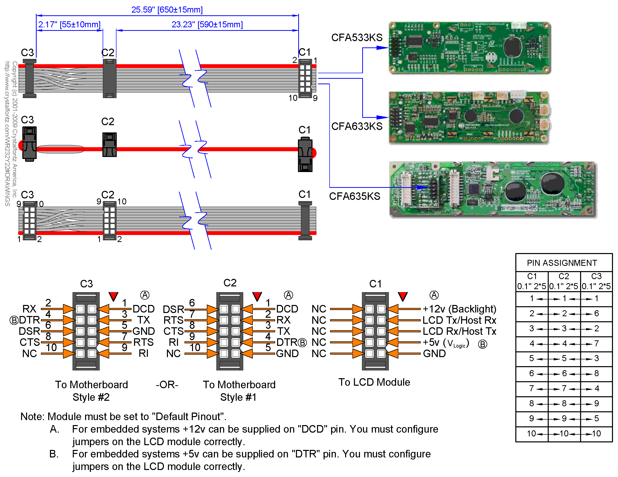 10 pin Serial Cable from Crystalfontz